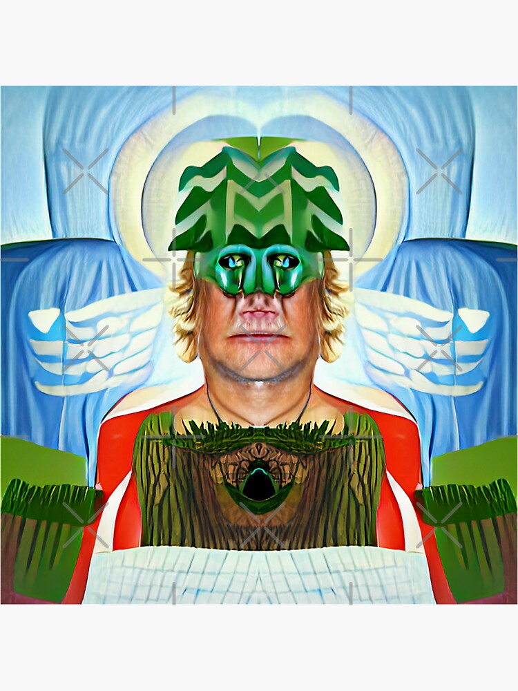 "Woke Green Mask painting" Sticker for Sale by Byterra-Artech | Redbubble