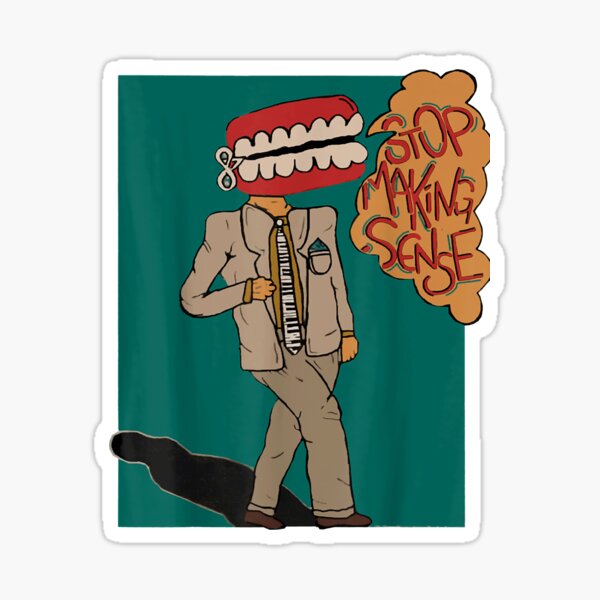 "Talking heads stop making sense" Sticker for Sale by BRIANSNIDER ...