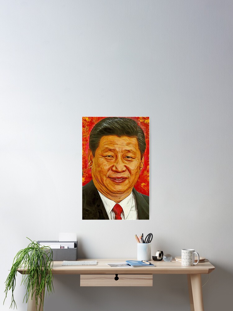 Xi Jinping Portrait• Art " Poster for Sale by •GOLDENGENES • | Redbubble