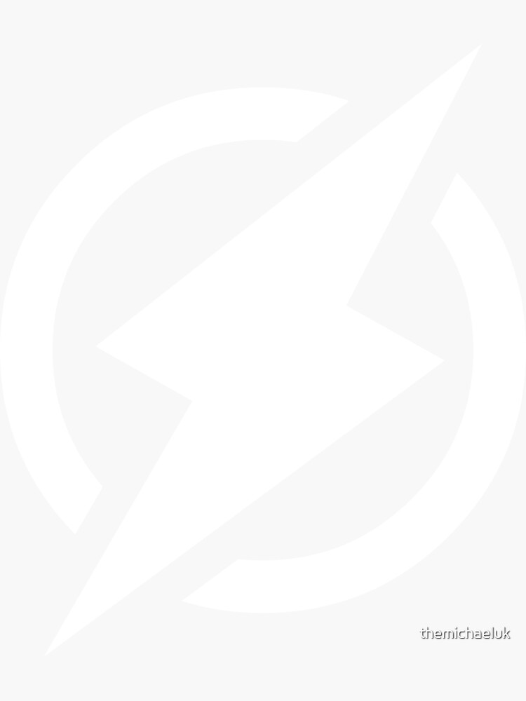 "Flash White Lightning V2" Sticker for Sale by themichaeluk | Redbubble