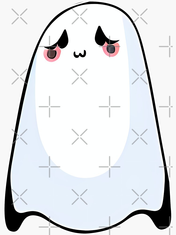 "Shy Ghost" Sticker for Sale by Miniannya | Redbubble