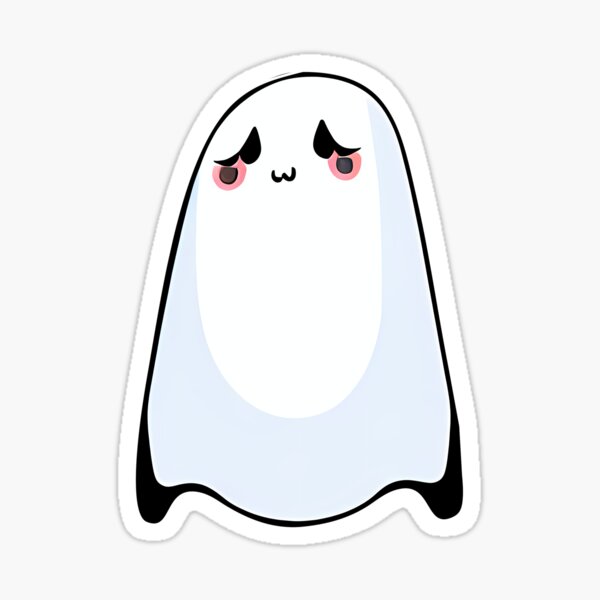 "Shy Ghost" Sticker for Sale by Miniannya | Redbubble
