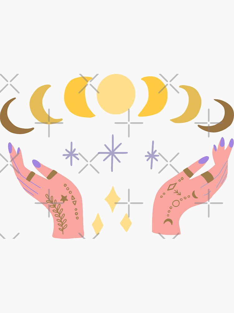 "Celestial Hands" Sticker for Sale by Milibella | Redbubble
