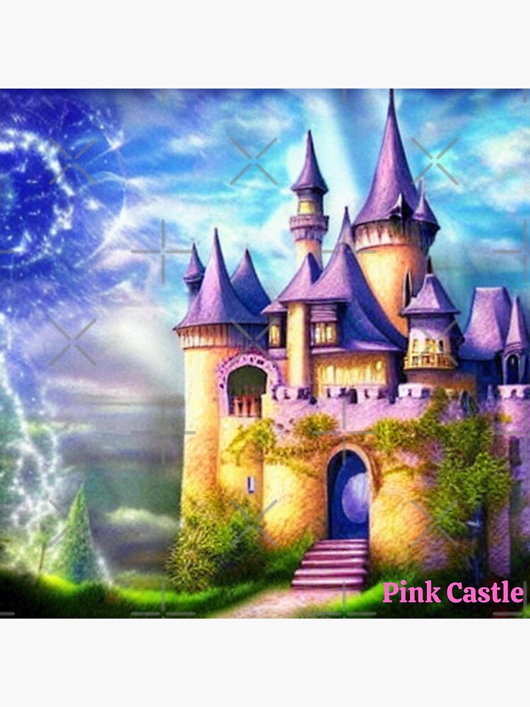 "Pink Fantasy Castle" Sticker for Sale by CoolDesign2000 | Redbubble