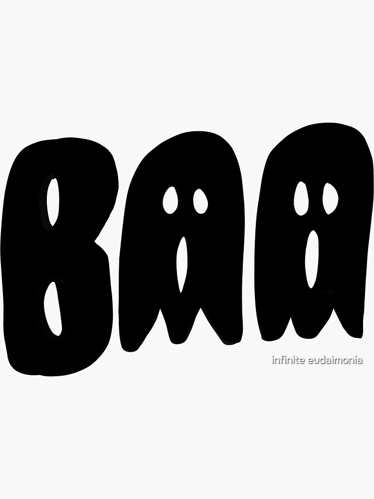 "boo ghost" Sticker for Sale by dorsataheri | Redbubble