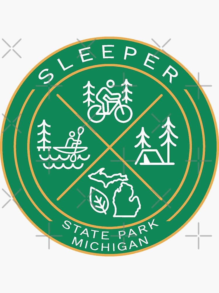 "Sleeper State Park Heraldic Logo" Sticker for Sale by VanyaKar | Redbubble