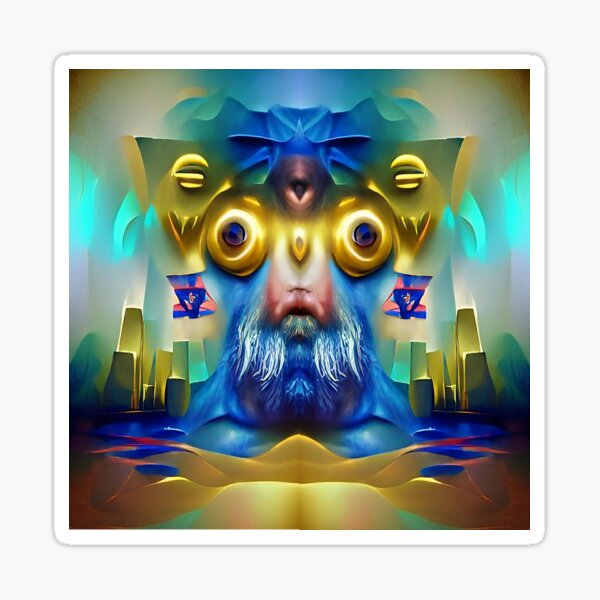 "Indigo Master painting" Sticker for Sale by Byterra-Artech | Redbubble
