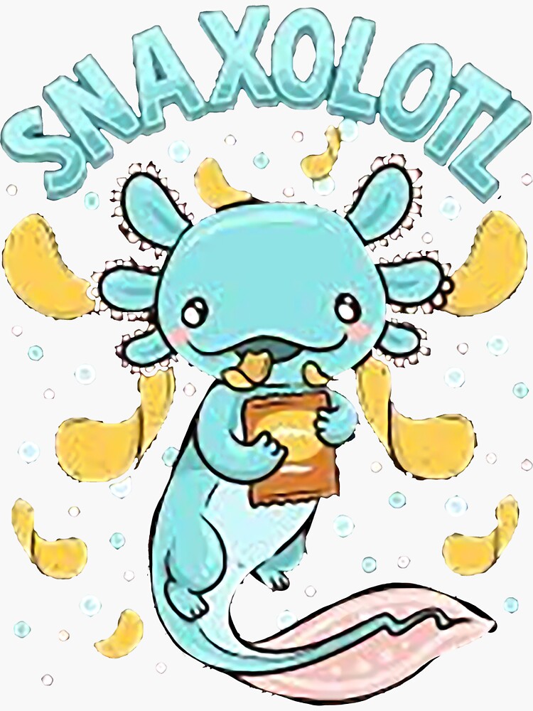 "Snaxolotl, Funny Axolotl, Mexican Axolotl Cute, Cute Axolotl, Axolotl ...
