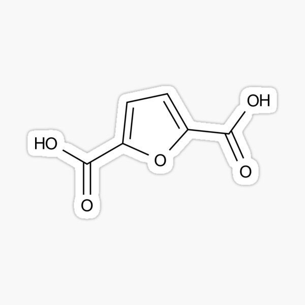 "2,5-furandicarboxylic acid (FDCA) chemical molecule" Sticker by Girih ...