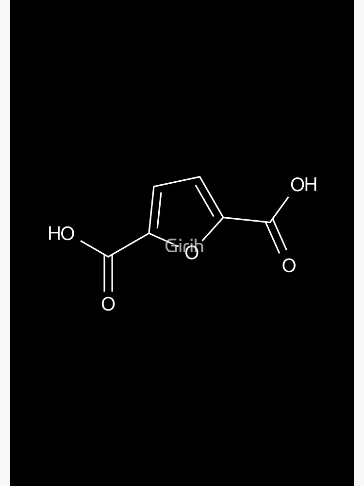 "2,5-furandicarboxylic acid (FDCA) chemical molecule" Spiral Notebook ...