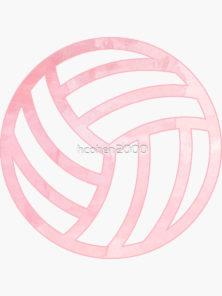 "Pink Volleyball" Sticker for Sale by hcohen2000 | Redbubble