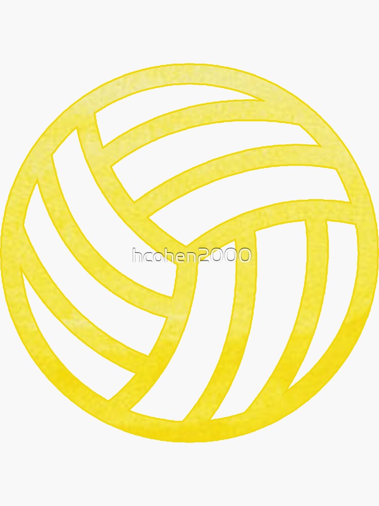 "Volleyball Yellow" Sticker for Sale by hcohen2000 | Redbubble