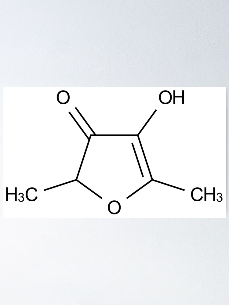 Póster «molécula química furaneol» de Girih | Redbubble