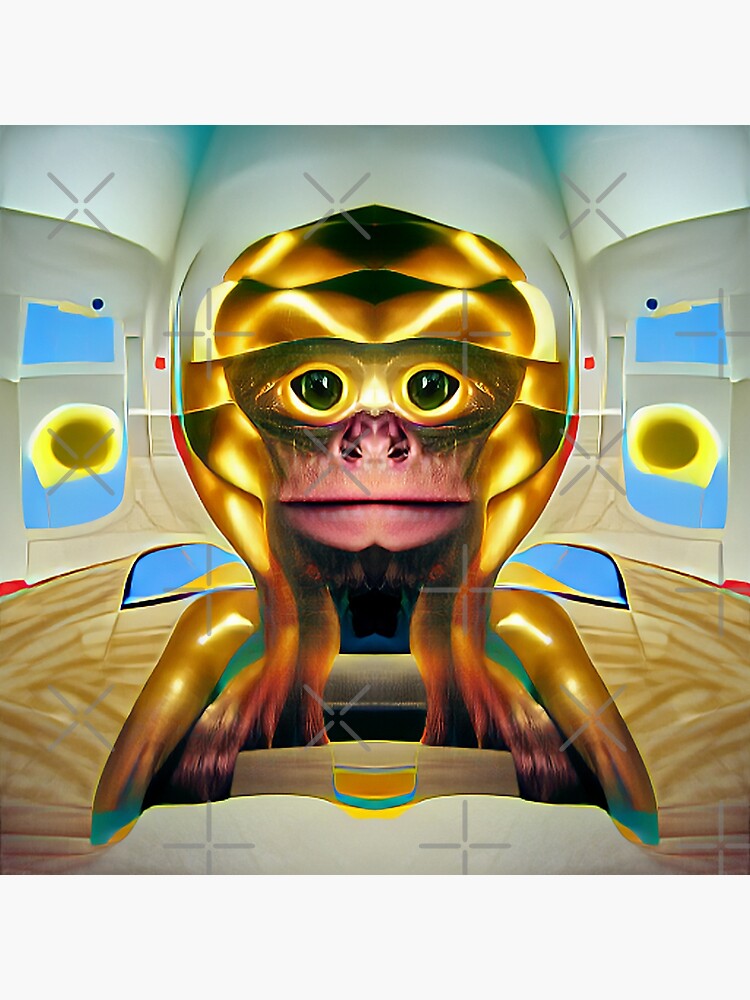 "Gold Ape painting" Poster for Sale by Byterra-Artech | Redbubble