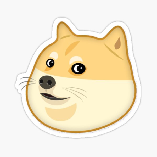 "Doge Sticker" Sticker for Sale by ObviouslyMoin | Redbubble