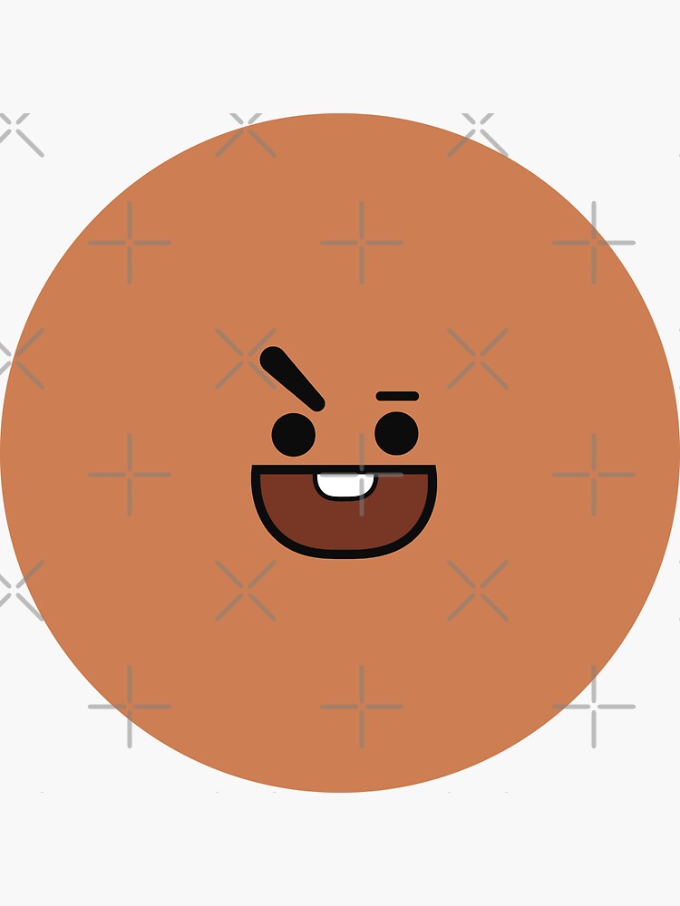 "BT21 Shooky Face Minimalist Subtle Pattern" Sticker for Sale by Llio ...