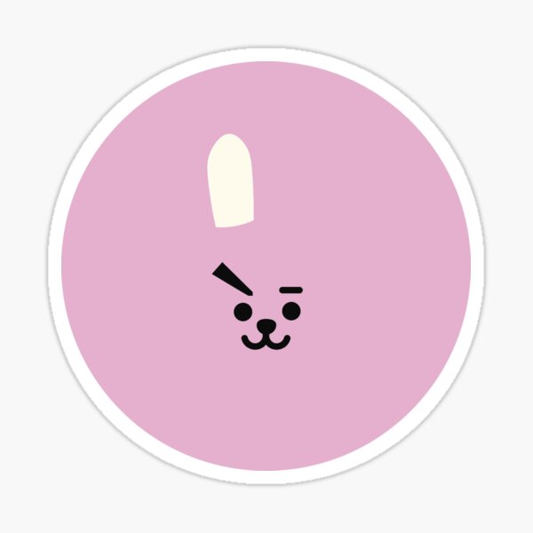 "BT21 Cooky Face Minimalist Subtle Pattern" Sticker for Sale by Llio ...