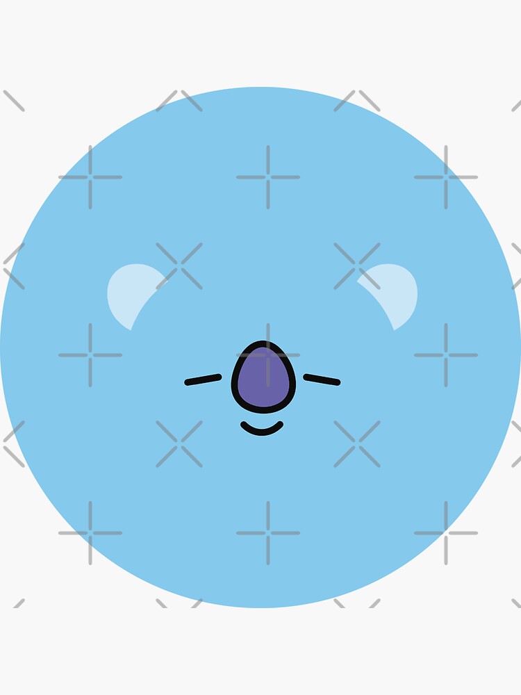 "BT21 Koya Face Minimalist Subtle Pattern" Sticker for Sale by Llio ...