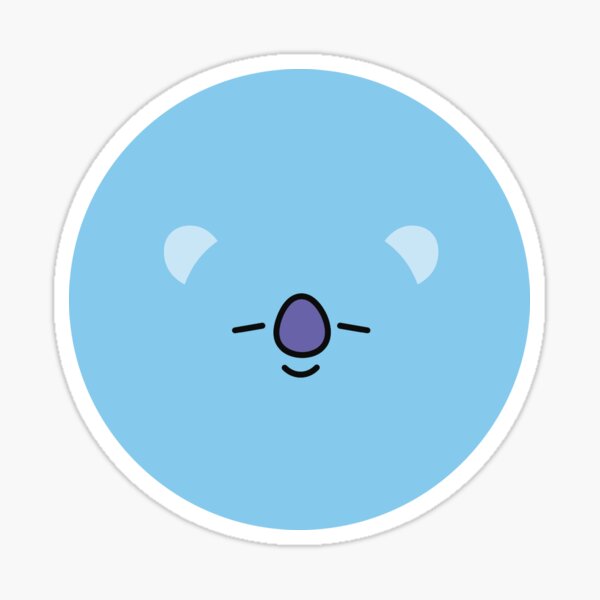 "BT21 Koya Face Minimalist Subtle Pattern" Sticker for Sale by Llio ...