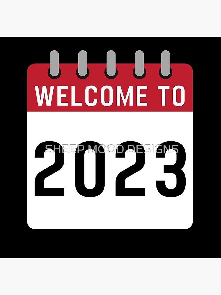 Coussin « Bienvenue dans le calendrier 2023 Au revoir 2022 Bonjour 2023 ...