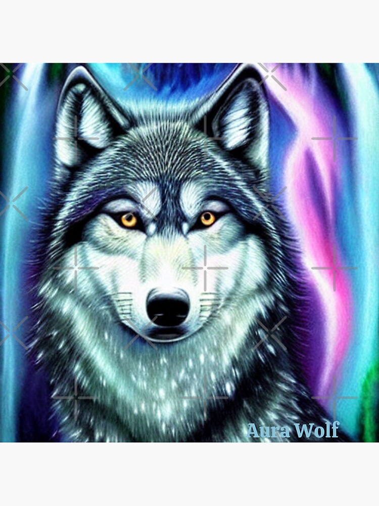 "Aura Wolf" Sticker for Sale by CoolDesign2000 | Redbubble