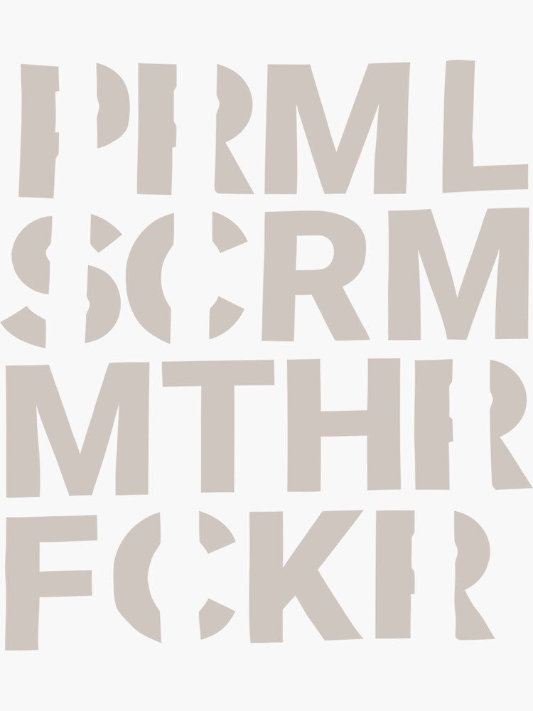 "primal scream" Sticker for Sale by orwexrty | Redbubble