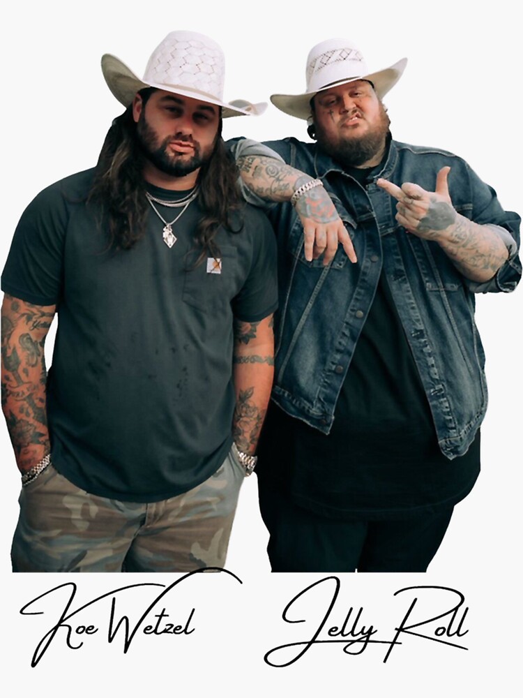 "Koe Wetzel Jelly Roll " Sticker for Sale by KensiMarque | Redbubble