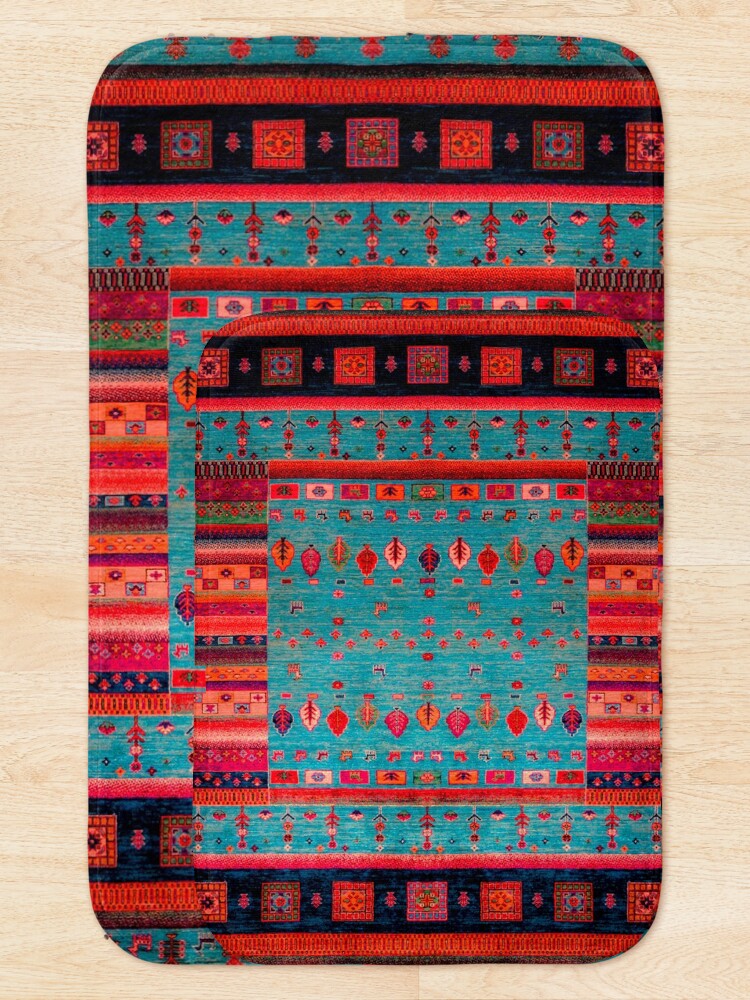 "Epic Traditional Moroccan Calm Blue Artwork by ARTERESTING" Bath Mat ...