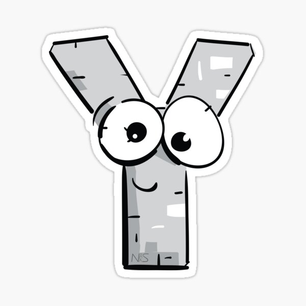 "Y- Alphabet" Sticker for Sale by nedasadreddin | Redbubble