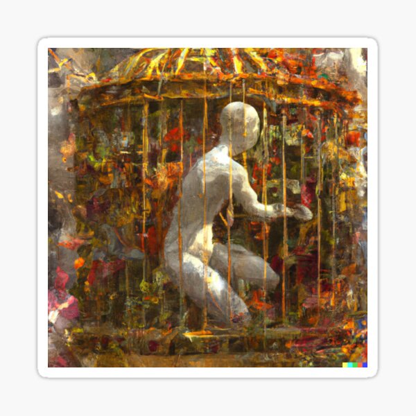 "This Gilded Cage" Sticker for Sale by JupiterGoose | Redbubble