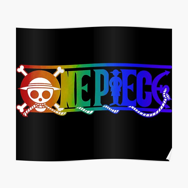 "Rainbow One Piece Logo" Poster for Sale by LunarDesigns14 | Redbubble