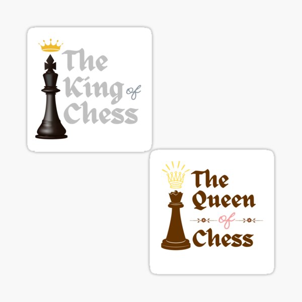 "King and Queen of Chess Sticker Pack" Sticker for Sale by Evie ...