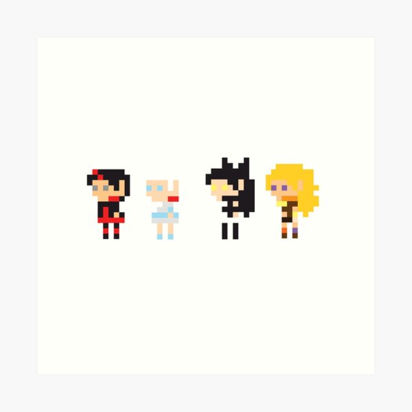 "8-Bit RWBY" Art Print for Sale by PacificaOcean | Redbubble