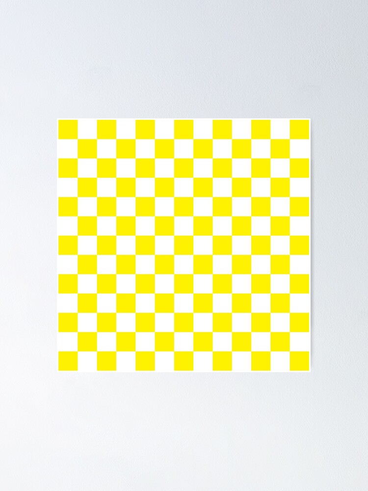 "Yellow Checkered Pattern" Poster by XanderOne | Redbubble