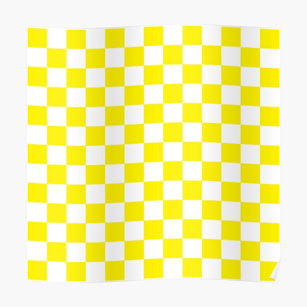 "Yellow Checkered Pattern" Poster by XanderOne | Redbubble