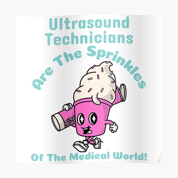 "Ultrasound Tech Sprinkles of the Medical World Ice Cream Fun Vintage ...