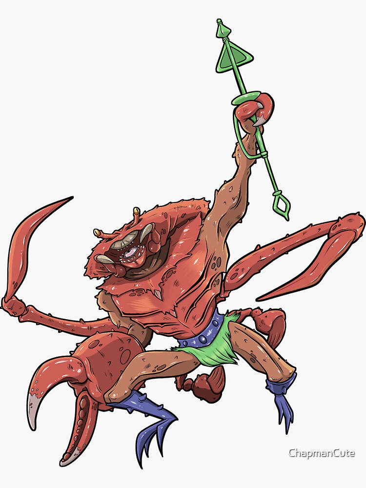 "Cartoon Gifts Crusty Crab Mens Womens" Sticker for Sale by ChapmanCute ...