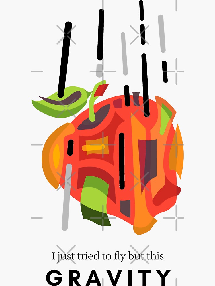 " Gravity discovery" Sticker for Sale by GREENOART | Redbubble
