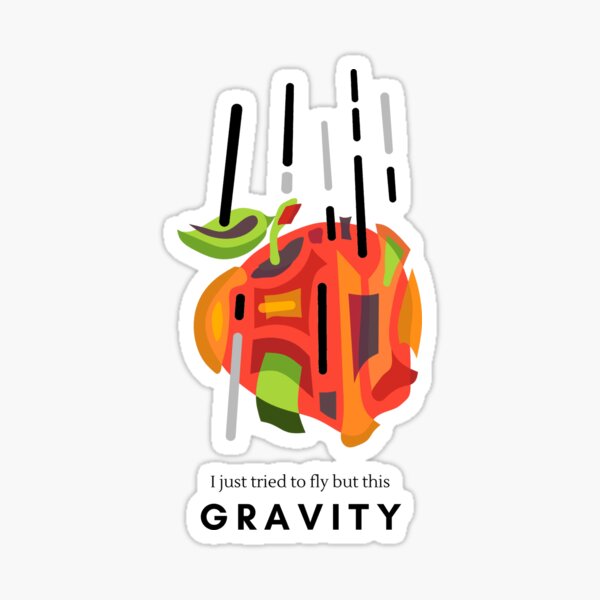 " Gravity discovery" Sticker for Sale by GREENOART | Redbubble