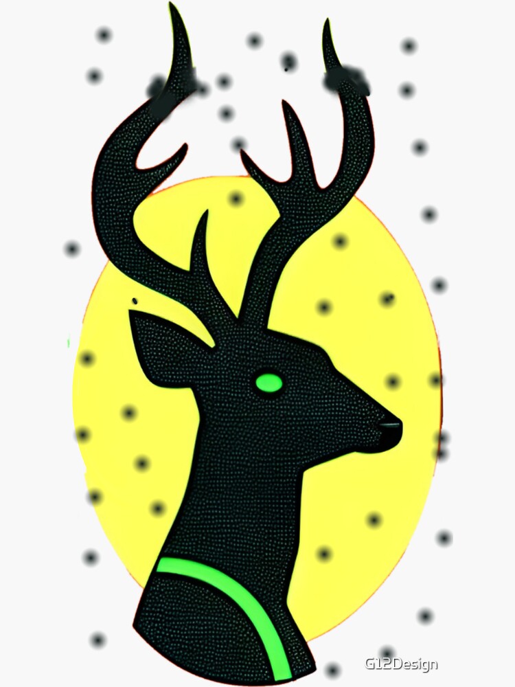 "Deer from void" Sticker for Sale by G12Design | Redbubble