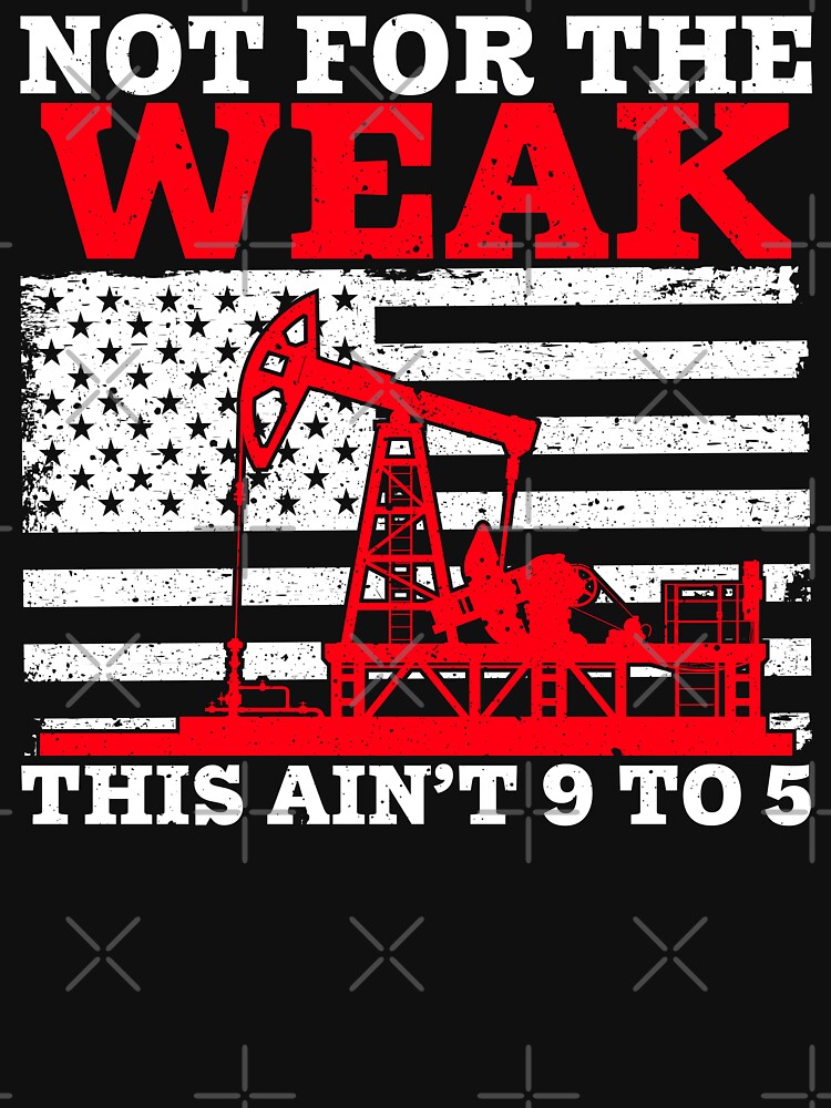 "American Flag Funny Oilfield Worker Roughnecks Oil Rig" T-shirt for ...