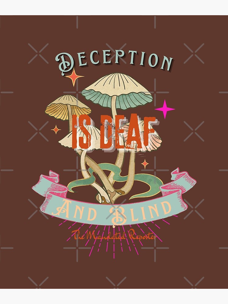 "Deception is Blind and Deaf (Trippy)- Brown" Poster for Sale by ...