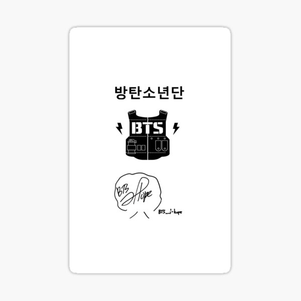 "BTS J-Hope" Sticker for Sale by Naniecraft | Redbubble