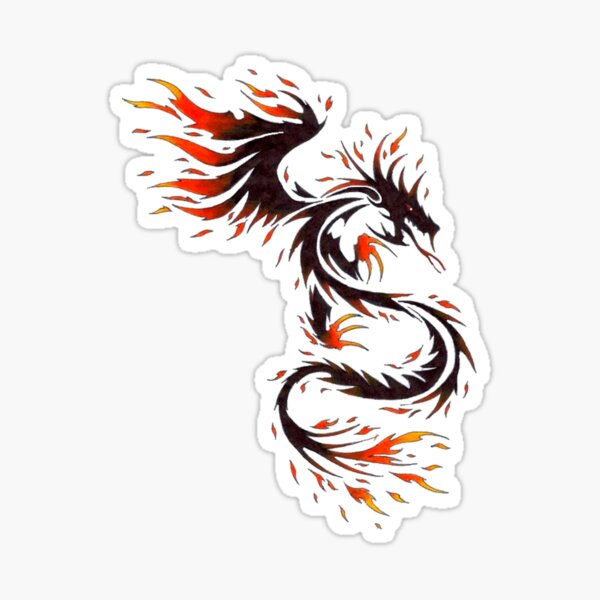 "Spirit of the Fire Dragon" Sticker by Rupabandhu | Redbubble