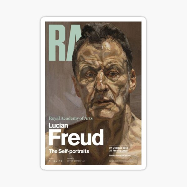 "The Self Portrait, Lucian Freud" Sticker for Sale by MiguelroDsg23 ...