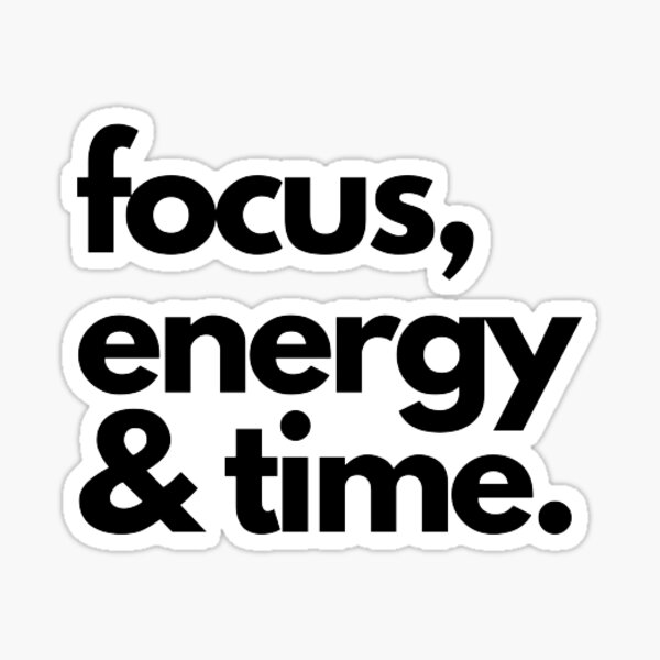 "focus x energy x time | Defination of productivity" Sticker for Sale ...