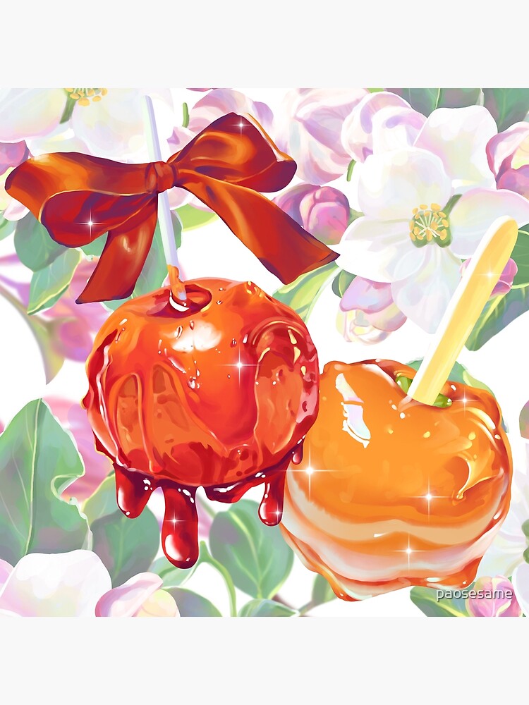 "Toffee Candy Apple & Caramel Apple" Poster for Sale by paosesame ...