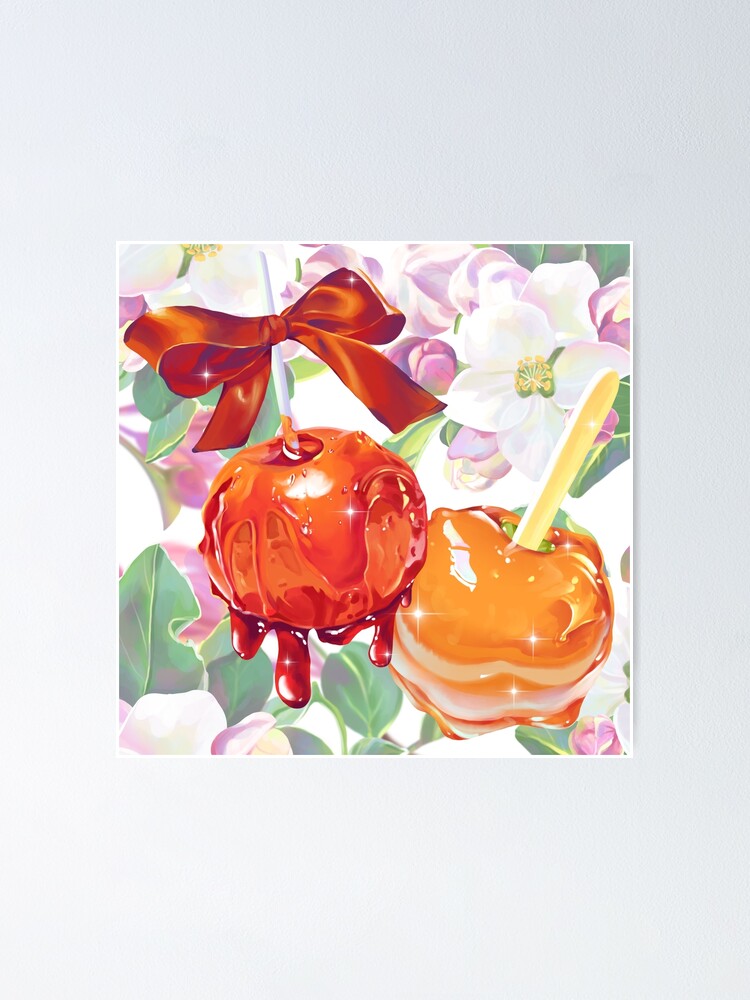 "Toffee Candy Apple & Caramel Apple" Poster for Sale by paosesame ...