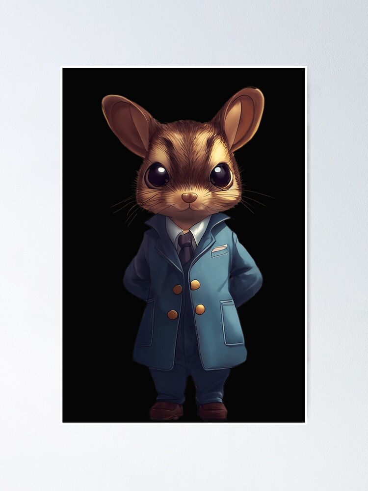 "CoolNimals cute Chipmunk wearing a suit, animals in clothes" Poster ...