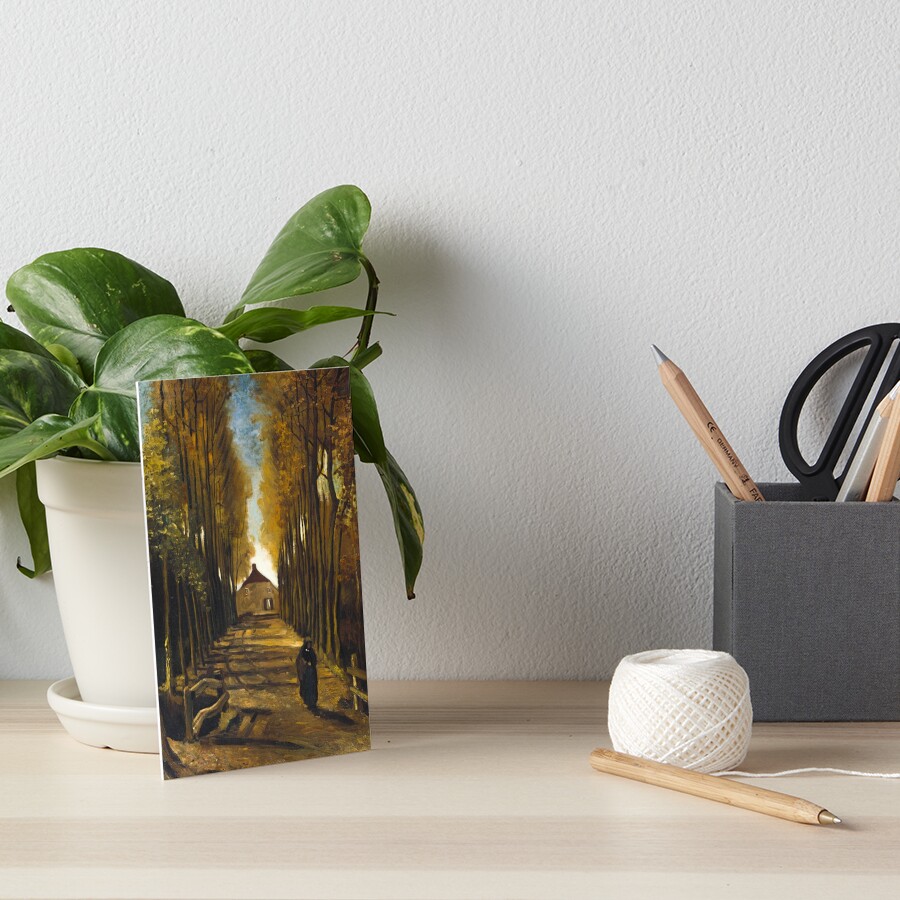 "Avenue of poplars in autumn by Vincent Van Gogh 1884 " Art Board Print ...